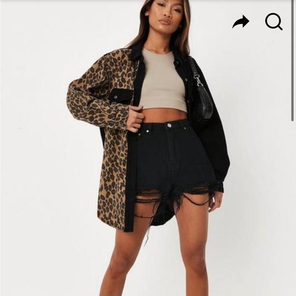 Missguided | Jackets & Coats | Misguided Super Oversized Mixed Print ...